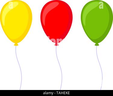 Colorful cartoon 3 baloon Stock Vector Image & Art - Alamy