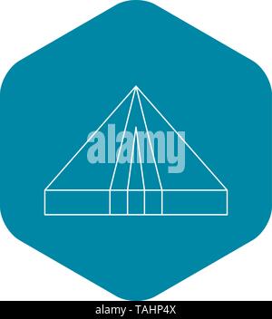 Tourist triangle tent icon. Outline illustration of tourist triangle ...