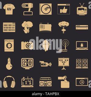 Telly icons set, simple style Stock Vector Image & Art - Alamy