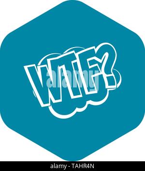 Comic boom wtf icon. Simple illustration of comic boom wtf vector icons ...