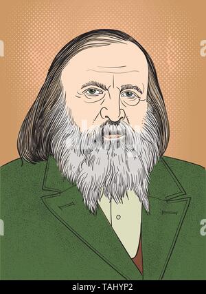 Dmitri Mendeleev, Russian chemist who created the periodic table of ...