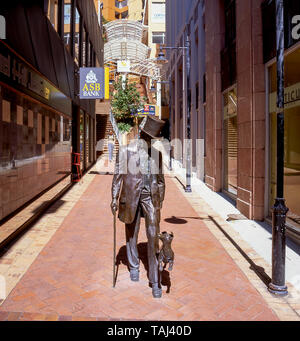 Plimmer & his dog statue, The Plimmer steps, Lambton Quay, Wellington ...