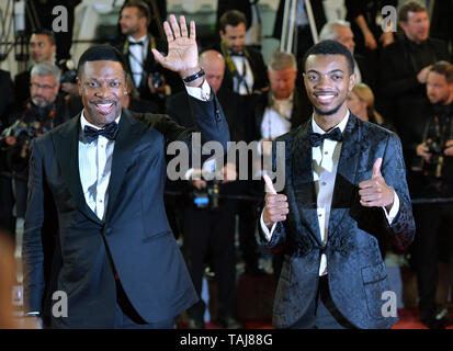 Chris Tucker and his son Destin Tucker attend the screening of "Rambo ...