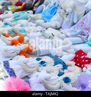 Large assortment of rag dolls. Handmade dolls, tildes. Eco toys. Fair ...