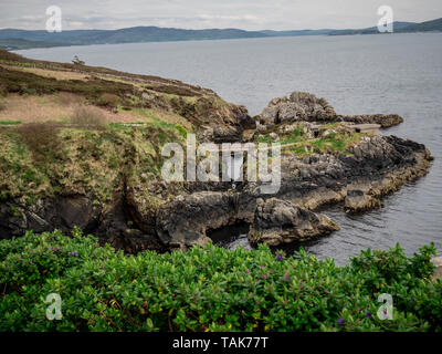 Beautiful Dunree Head in Ireland - aerial photography Stock Photo - Alamy