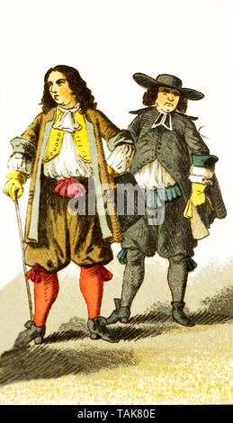 The figures represented here are French people around 1600. They are ...