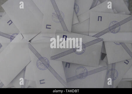 First round Municipal elections in France Polling station in Bruay-la ...