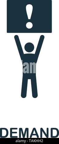 supply and demand icon, black vector sign with editable strokes ...