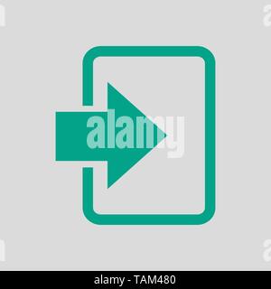 Enter up Arrow sign. Green circle background. Safety signs and symbols ...