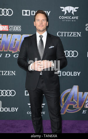 Chris Pratt attending the world premiere of Avengers: Endgame held at the LA Convention Centre ...
