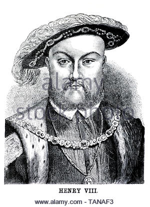 . English: Portrait of Henry VIII. Black, red, and white chalk on pink ...