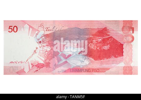 Philippine fifty peso banknote on a white background Stock Photo - Alamy