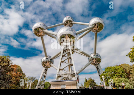 The Atomium ,a landmark structure of metal spheres in Brussels ...