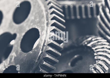 Close-up view of stack of gears Stock Photo - Alamy