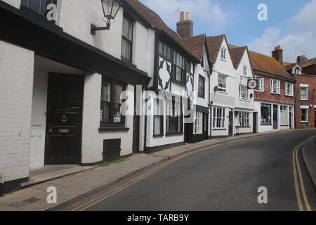 The Mint, a street in Rye, an historic English town near the coast in ...