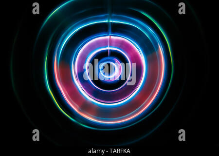 Sound waves in the dark in full color Stock Photo - Alamy