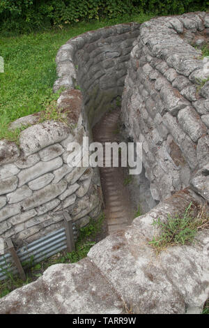Yorkshire Trench and Dugout Ypres Ieper Belgium Stock Photo - Alamy