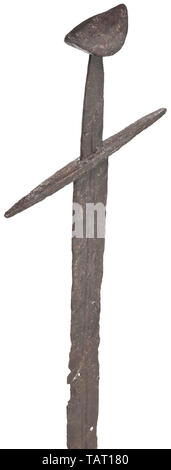 A Central European knightly sword, circa 1250. A double-edged blade ...