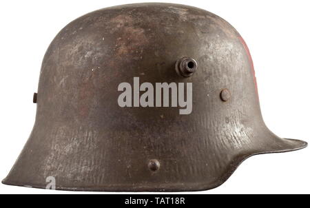 A steel helmet M 16 for members of the Freikorps Oberland, The skull ...