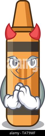 Angry orange crayon in the cartoon shape Stock Vector Image & Art - Alamy