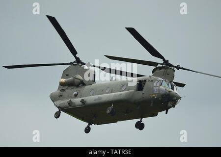 RAF Chinook Display Team at the Royal International Air Tattoo Stock ...