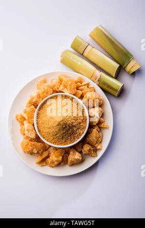 Organic Gur or Jggery Powder is unrefined sugar obtained from ...
