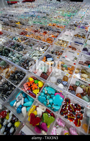 Collection set of minerals and stones on the old wooden table Stock ...
