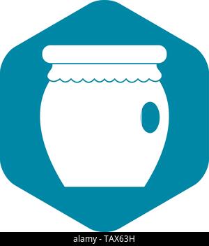 Gmo food pot icon simple vector. Agriculture dna. Laboratory test Stock ...