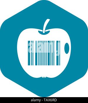 Code to represent product identification icon blue vector isolated ...