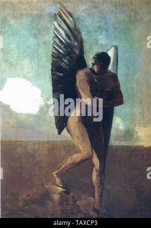 Odilon Redon - Fallen Angel Looking at at Cloud Stock Photo - Alamy