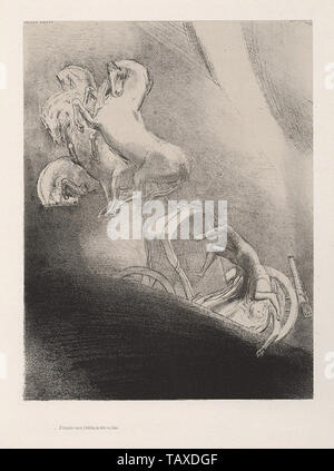Odilon Redon - He Falls Head First Into Abyss Plate 17 1896 Stock Photo ...
