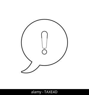 cartoon exclamation mark with speech bubble Stock Vector Art ...