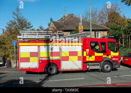 County Durham and Darlington Fire and Rescue Service fire engine at the ...