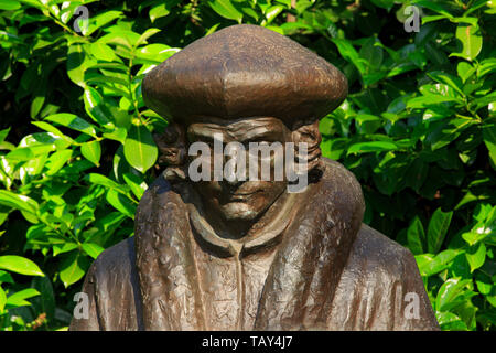 Bronze statue of Erasmus in Rotterdam, Holland, Netherlands Stock Photo ...