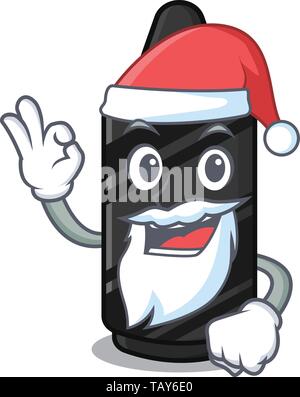 Santa with candy black crayon isolated in the cartoon Stock Vector ...