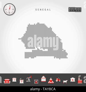Stylized simple outline map of Senegal icon Stock Vector Image & Art - Alamy