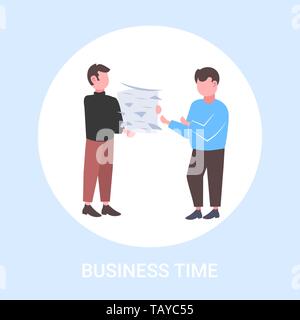 overworked businessman carrying paper documents stack to boss deadline ...