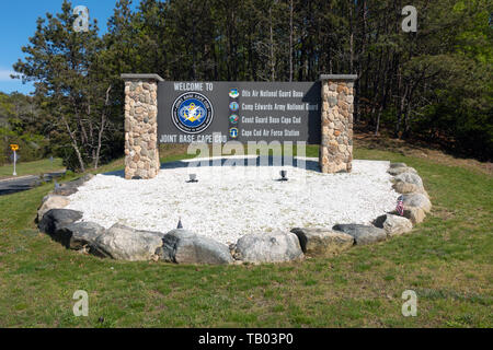 Welcome to Joint Base Cape Cod sign Stock Photo - Alamy