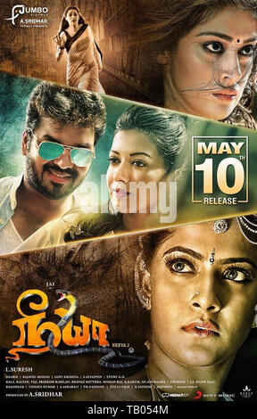 NEEYA 2, Indian poster in Tamil and English, Varalaxmi Sarathkumar ...