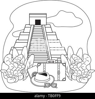 Kukulkan pyramid landmark design, Travel trip vacation tourism and ...