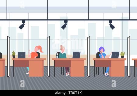 businesspeople working in creative co-working center freelancers using ...