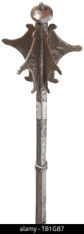 A German Late Gothic mace, circa 1500 Hexagonal copper-soldered ...