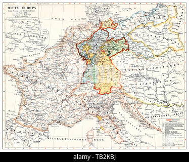 MAP OF GERMANY IN 1813 Stock Photo - Alamy