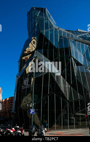 Bilbao, Spain. February 15, 2019. Iberdrola building taken from Moyua ...