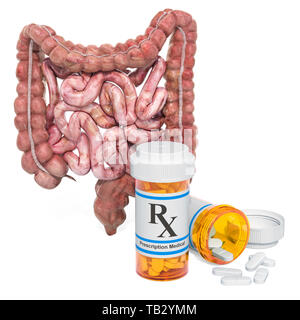 3D rendering,bottles with pills Stock Photo - Alamy