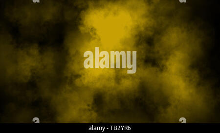Abstract texture yellow smoke moves on a black background Stock Photo ...