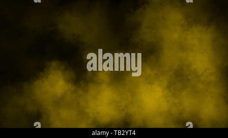 Abstract texture yellow smoke moves on a black background Stock Photo ...