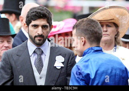 Royal Ascot, Portrait of Sheikh Hamdan bin Mohammed al Maktoum Stock ...