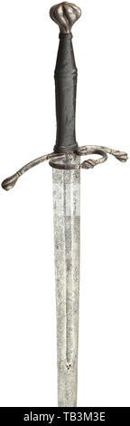 A German hand-and-a-half sword, circa 1520 Heavy blade of lenticular ...
