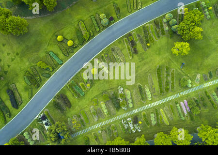 Top view of the park with paths top view Stock Photo - Alamy